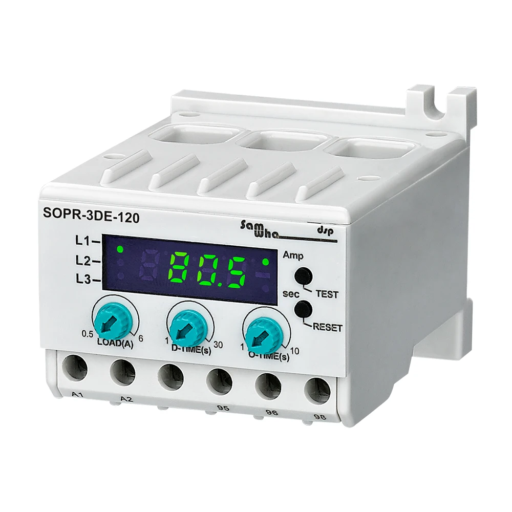 SAMWHA-DSP EOCR SOPR-3DE 120A Digital Over Current Protection Relay Electric Motor Overload and ...