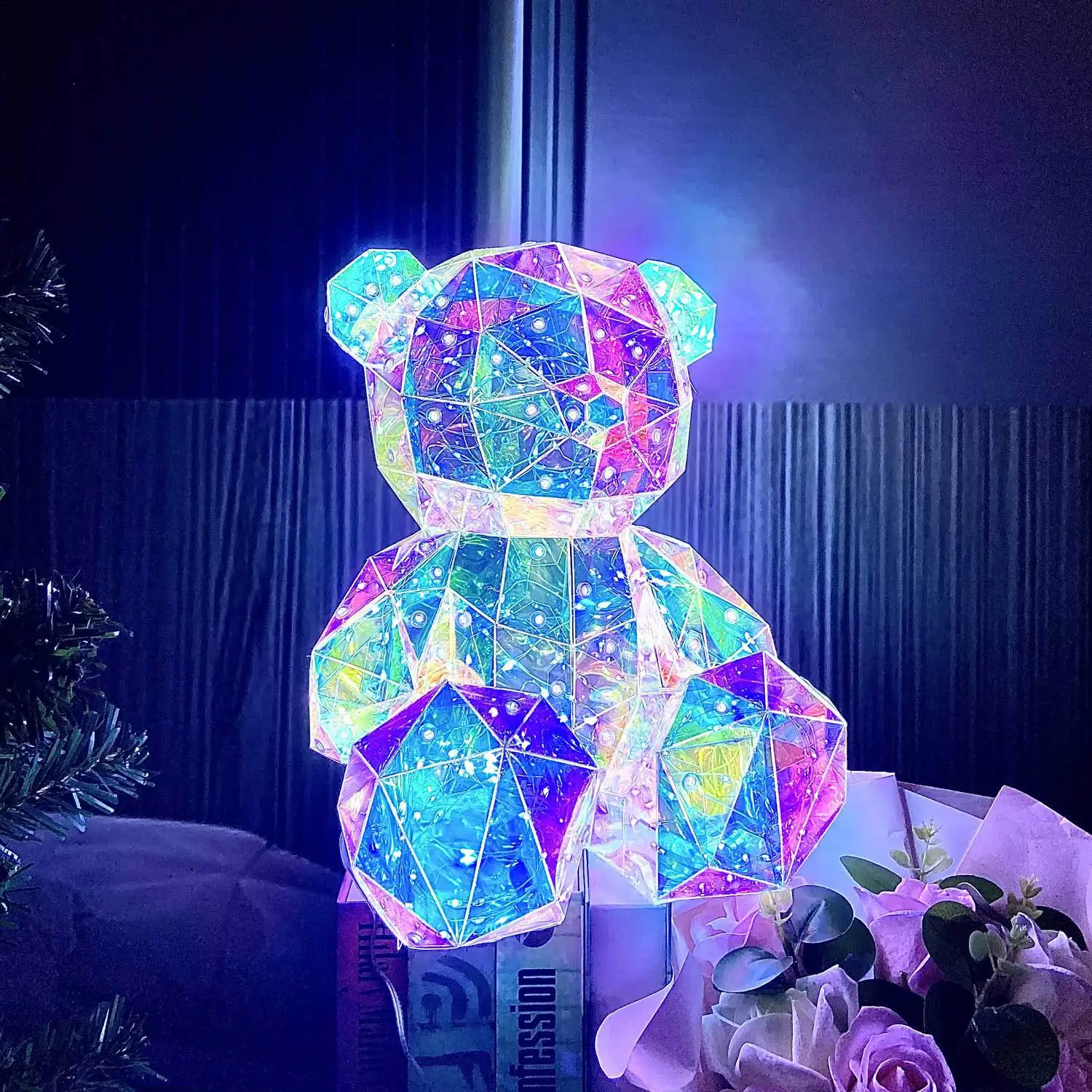 Custom LED Bear - Colorful Bear for Valentine's Day Gift
