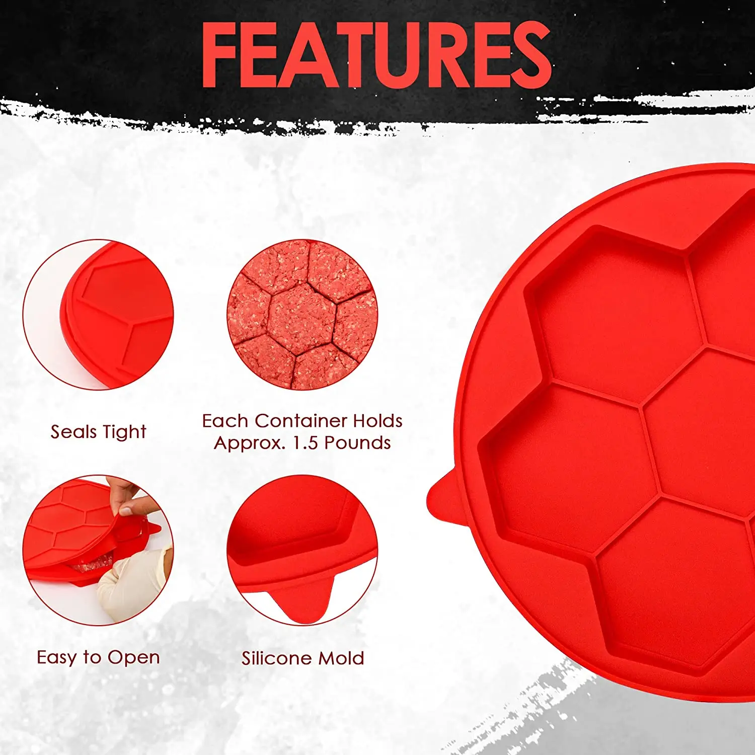 Natural Edible Silicone Mold Creative Diy Hamburger Patty Setting Mold ...