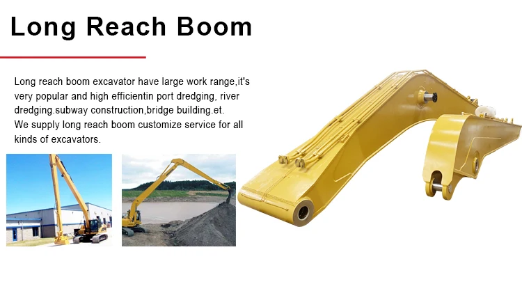 Custom Made Excavator Lengthening Long Reach Boom 10 Meter To 35 Meter ...