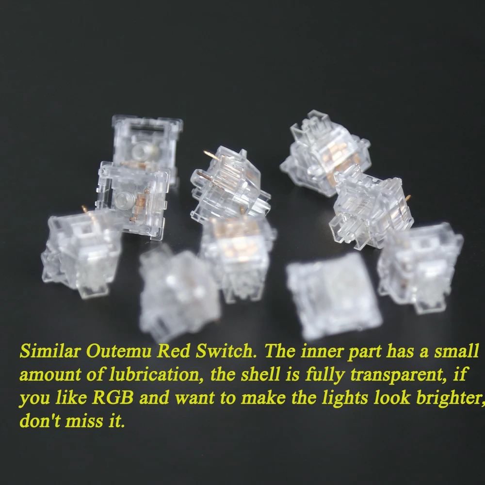 Outemu Transparent Switches - Linear MX 45/65gf RGB