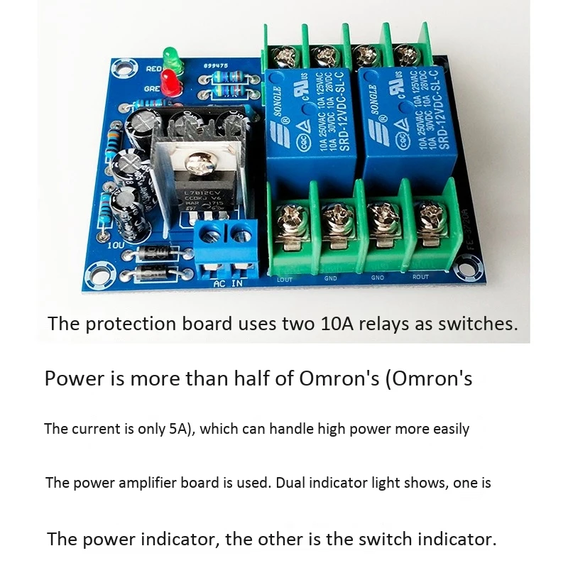 Dual Channel Speaker Protection Circuit Board High-power O Amplifier ...