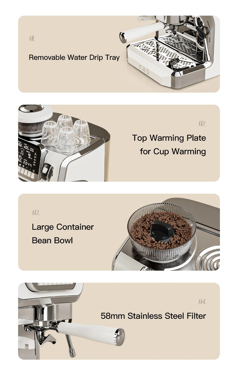 Italian Commercial Automatic Espresso Machine Professional Thermoblock ...