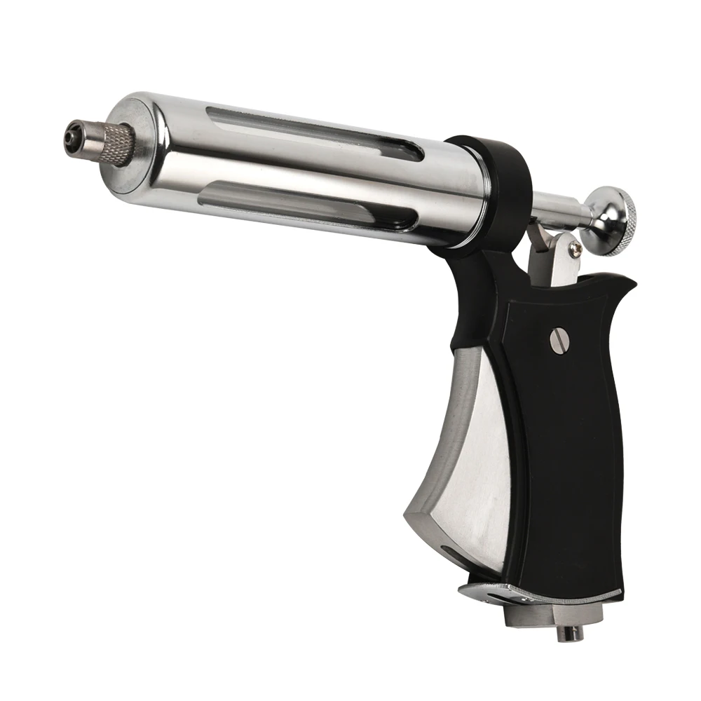 Veterinary Pistol - 50ml Black Metal Syringe for Diagnosis