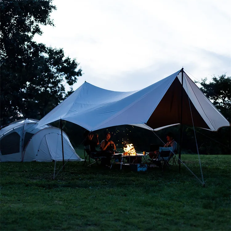 Custom Made Camping Connect Tunnel Tent With Canopy Glamping Family ...