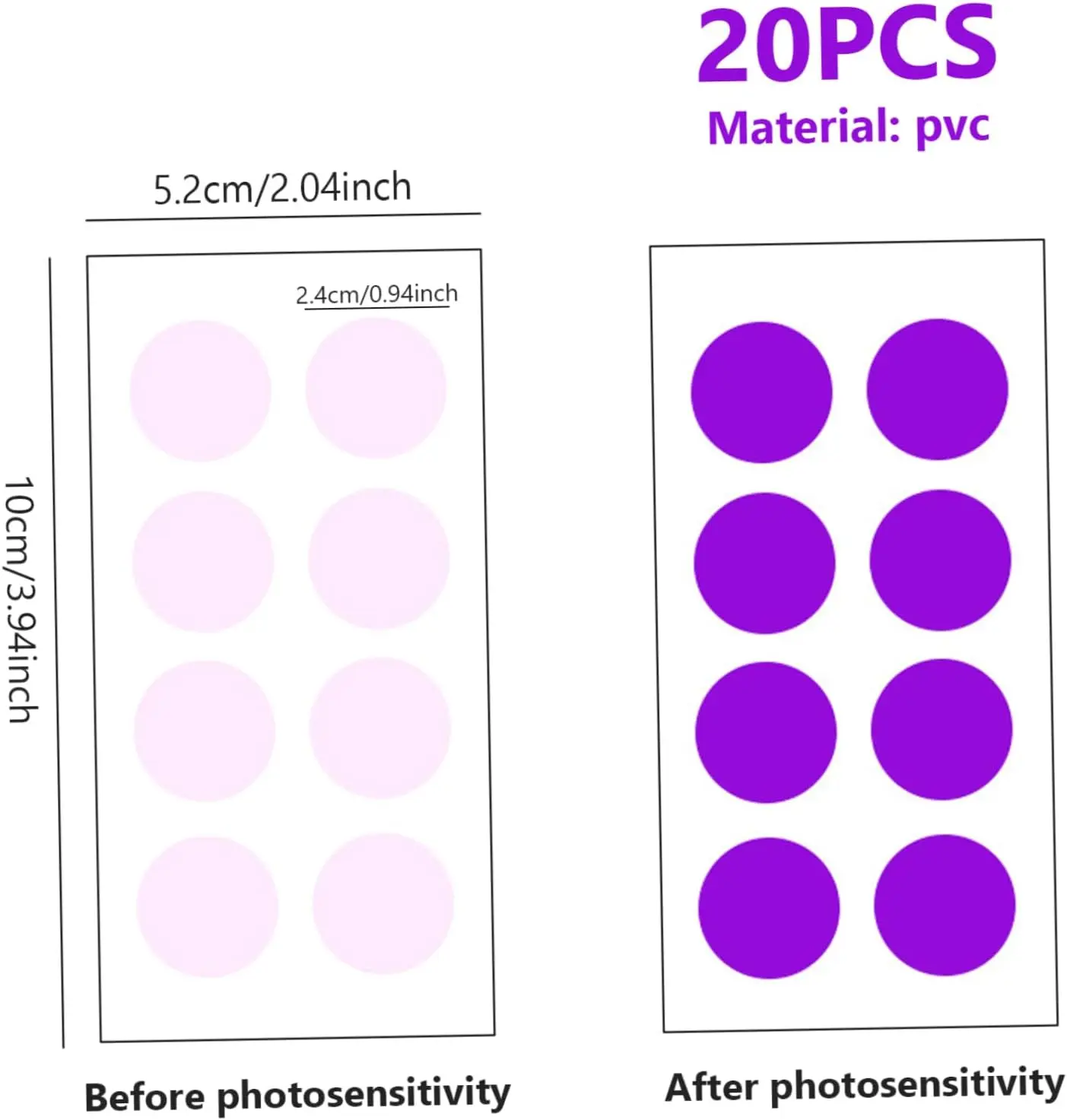 Uv Detection Stickers For Sunscreen Reusable Sunscreen Reminder ...