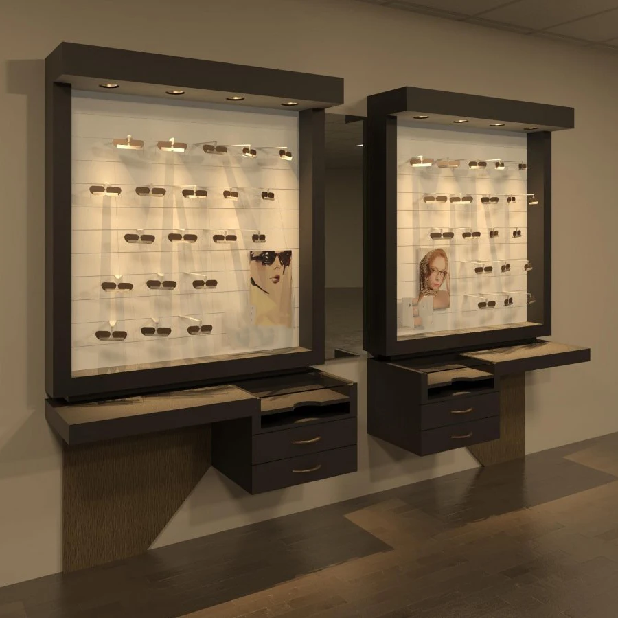 Customizable Wooden Sunglass Display Stands for Eyewear