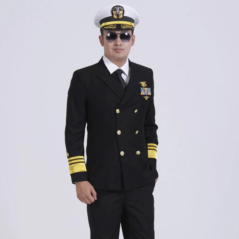 Royal Navy Uniform Double-breasted Pilot Man Uniform/officer Uniform In ...