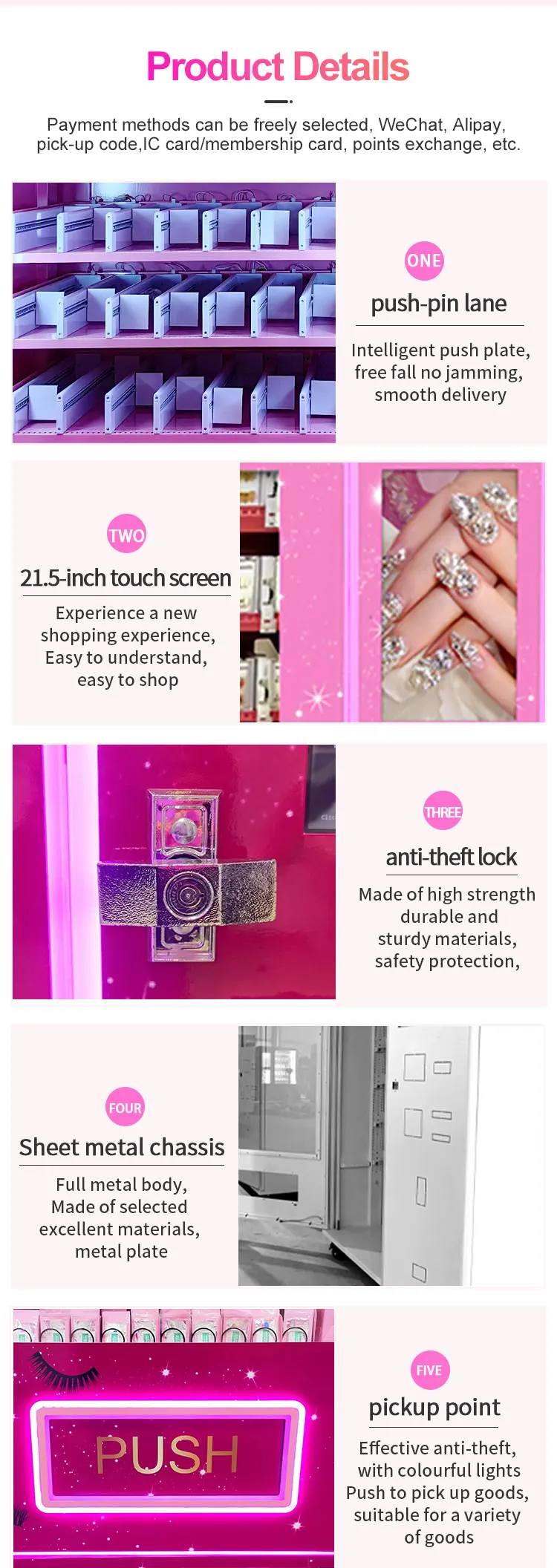 Attractive Design Eyelash Convenience Self-service Store Hair Vending ...