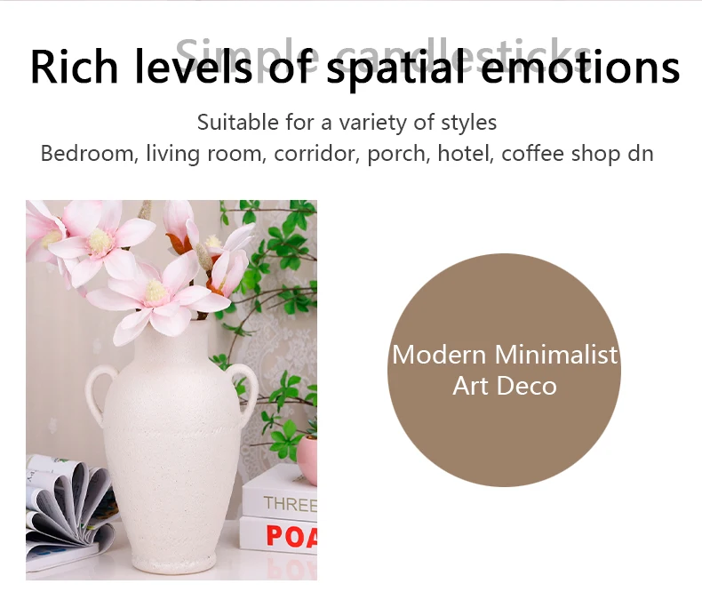 Redeco 2024 Custom American Vintage Stoneware Ceramic Vase White ...