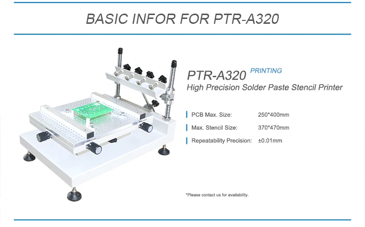 Ptr-a320 High Precision Solder Stencil Printer Manual Pcb Solder Paste ...