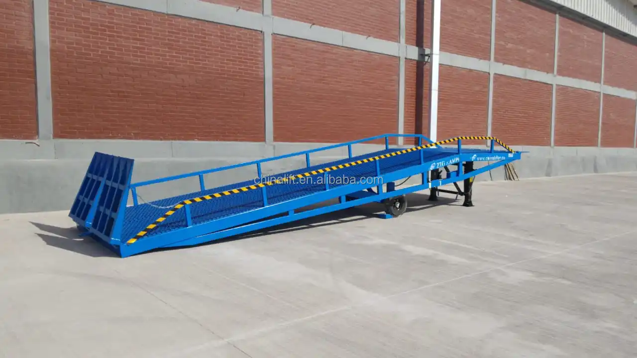 Forklift Truck Container Mobile Loading Yard Ramp With Adjustable ...