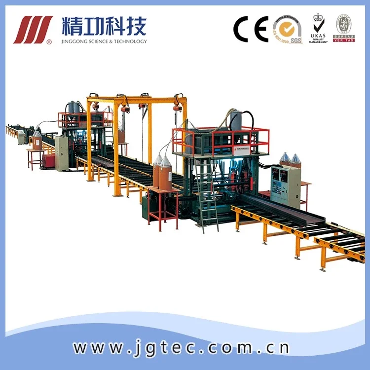 H Beam Welding Production Line Consists Of Assembling,Front And Welding ...