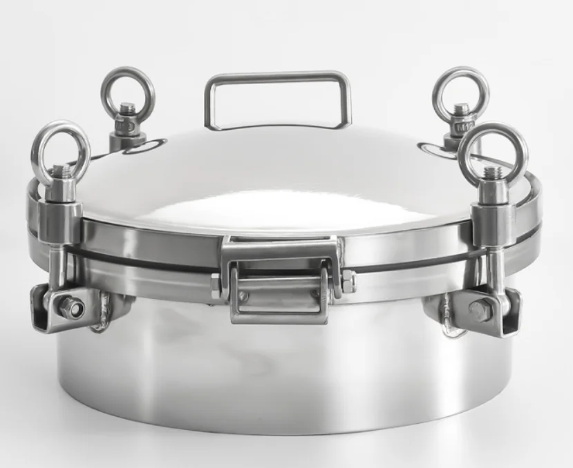 304 stainless steel hand wheel quick opening manhole pressing bar ...