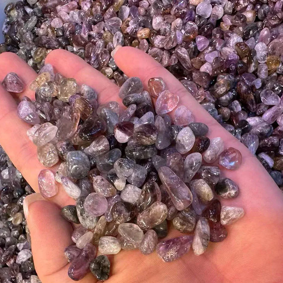 Rough Titanium Quartz Tumbled Gravel Raw Rock FengShui Reiki Gemstones ...