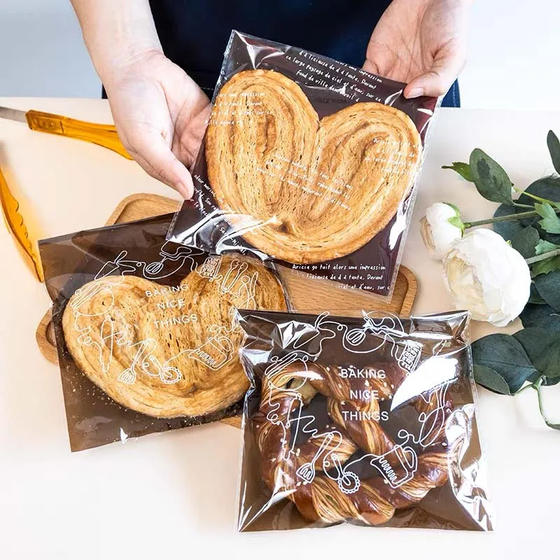 OPP Plastic Clear Bread Bags Custom Transparent Cellophane Bags for ...