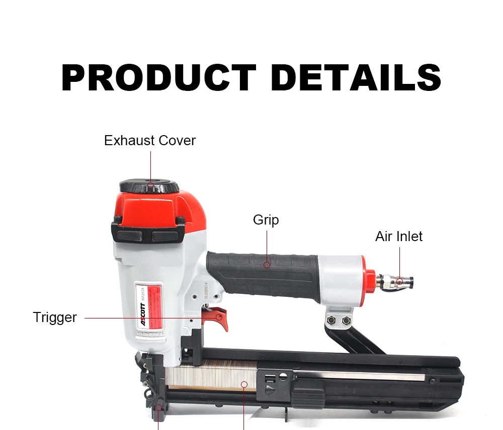 P2638 Ga.16 Industrial & DIY Grade Air Pin Nailer 1'' Air Pin Gun ...