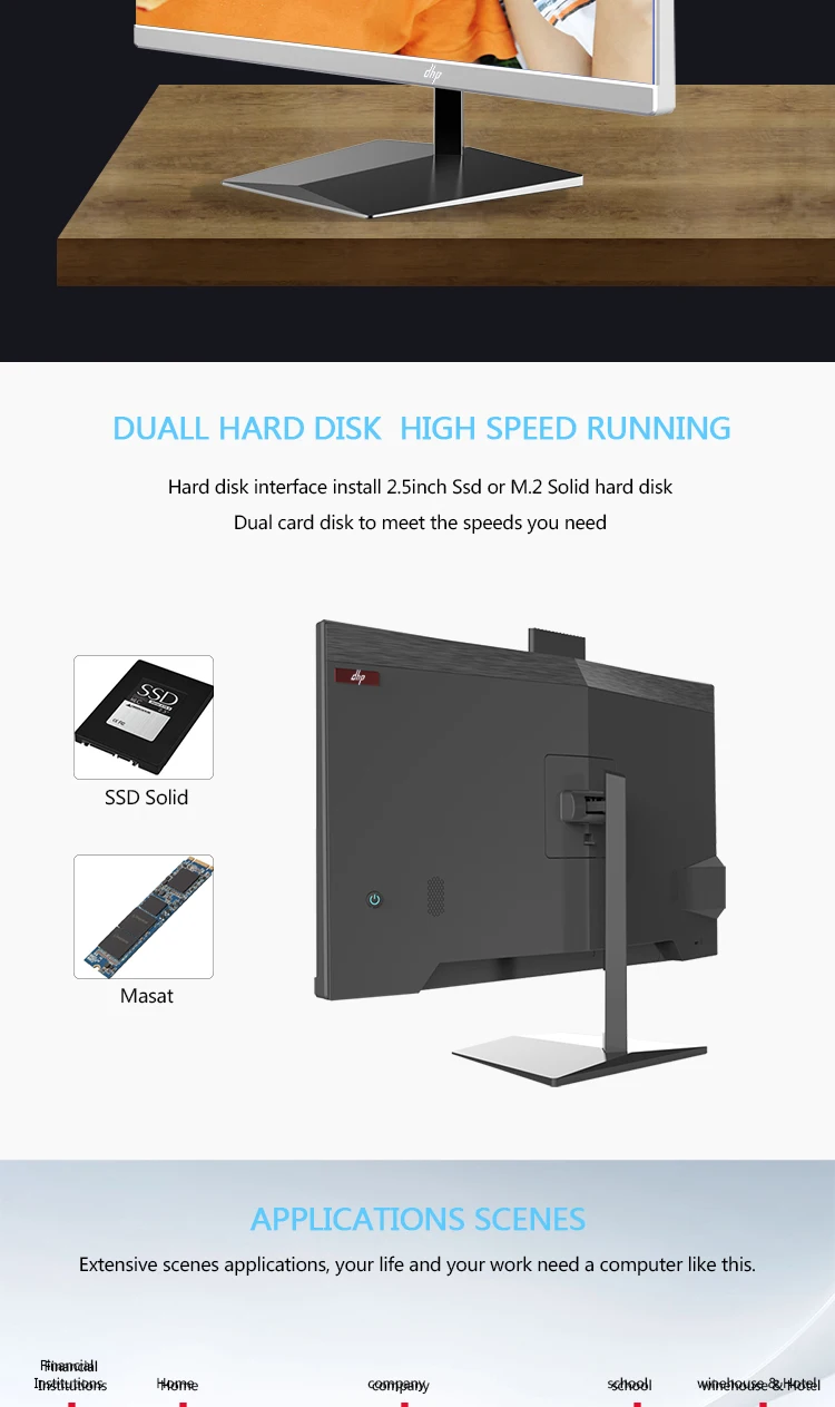 Design All In One Desktop Computer Pc Aio Touch Pc Core I3 I5 I7 ...