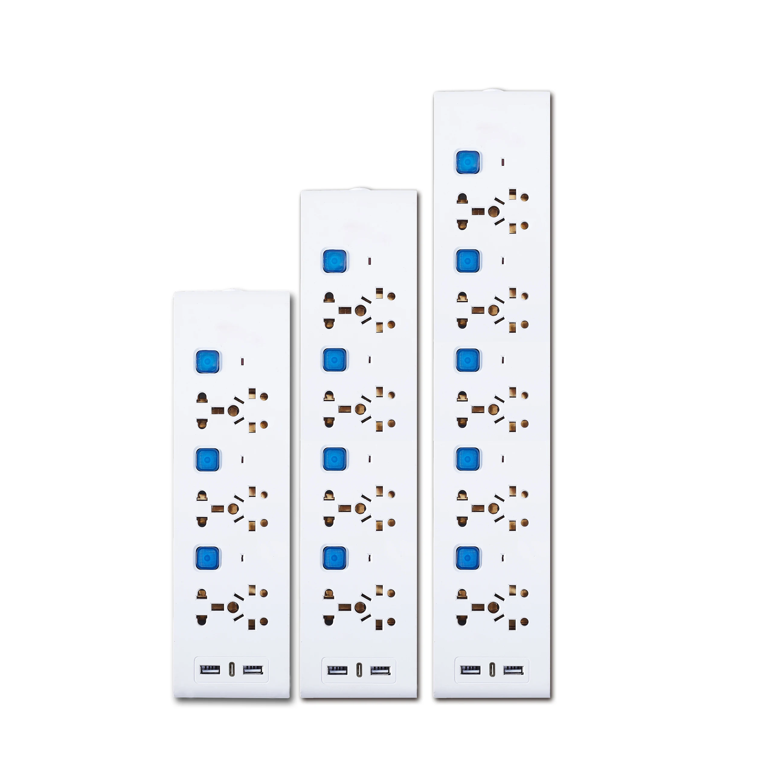 Bull Plug with 5 Outlets Fast Chargers Power Socket Plugs 5m Extension ...