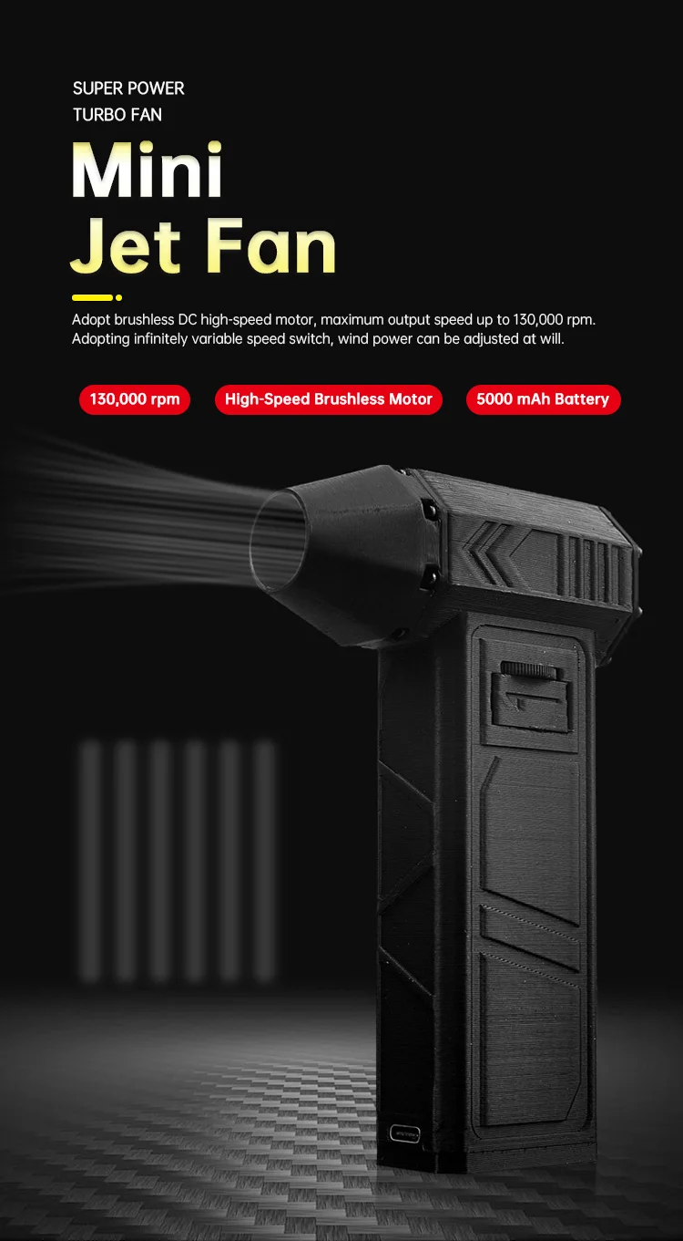 2024 Hot Product 130000rpm High Power Super Turbo Leaf Blower Plastic ...