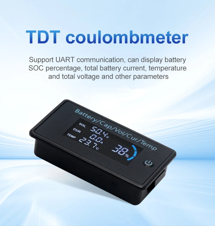 Smart bms LCD Battery Voltage current temperature capacity SOC smart ...