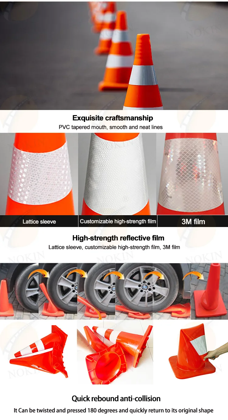 NOKIN Traffic Cones - Durable, Reflective Safety Barriers