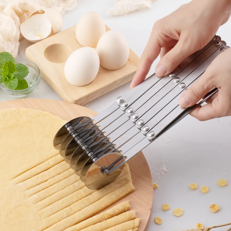 Wheels Pastry Cutter Stainless Pizza Expandable Pizza Slicer Multi ...