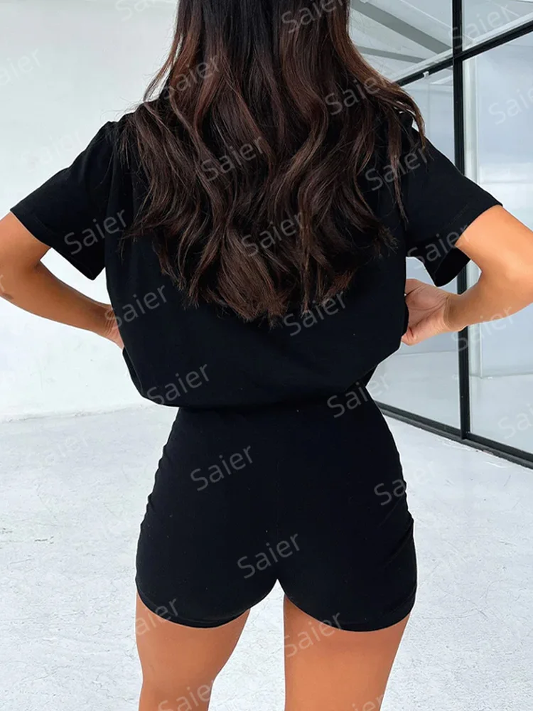 2024 New Arrival Custom Summer Biker Shorts Sets 2 Piece Short Set High ...