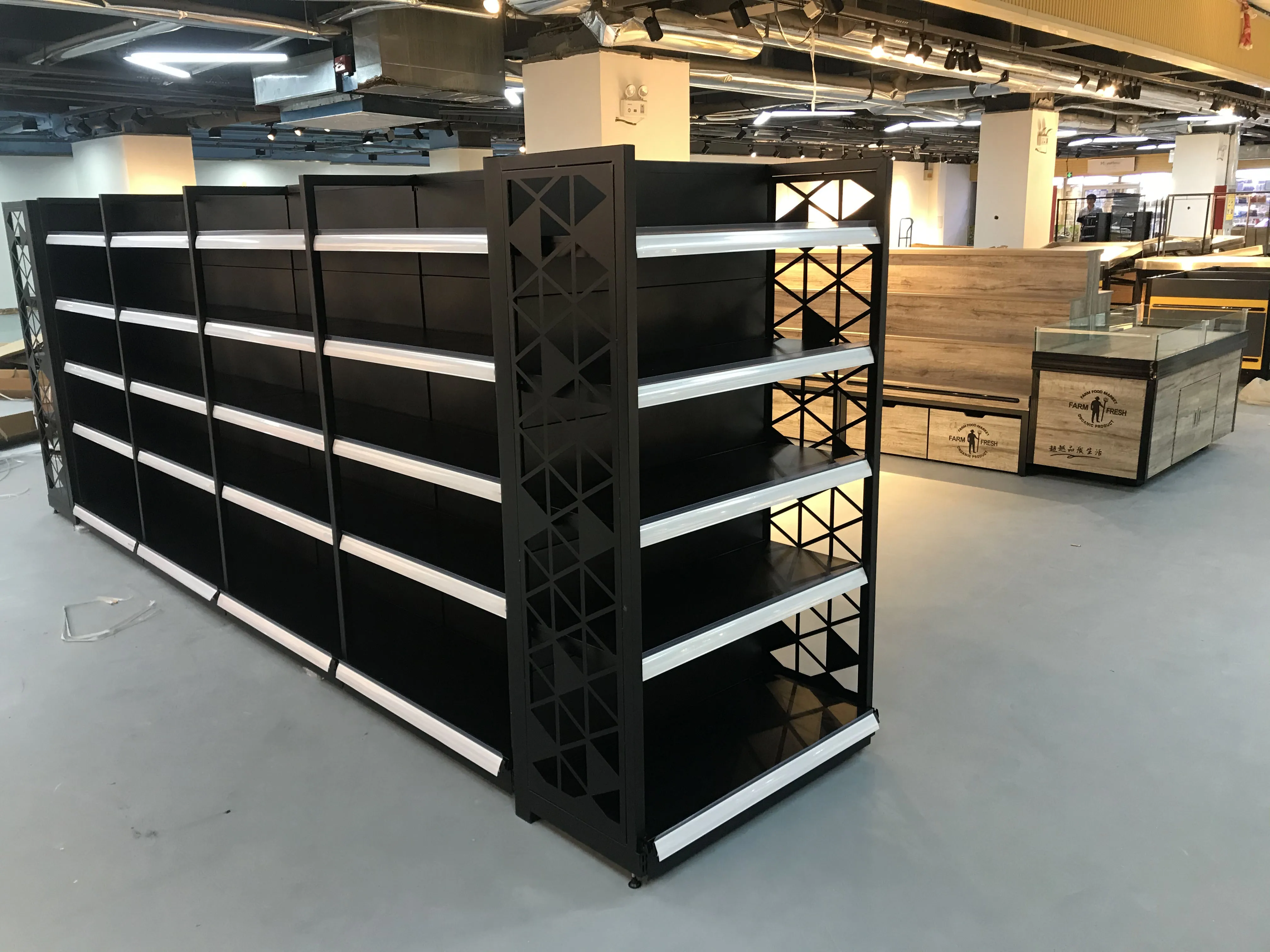 Customized Grocery Store Display Racks - Heavy Duty & Versatile