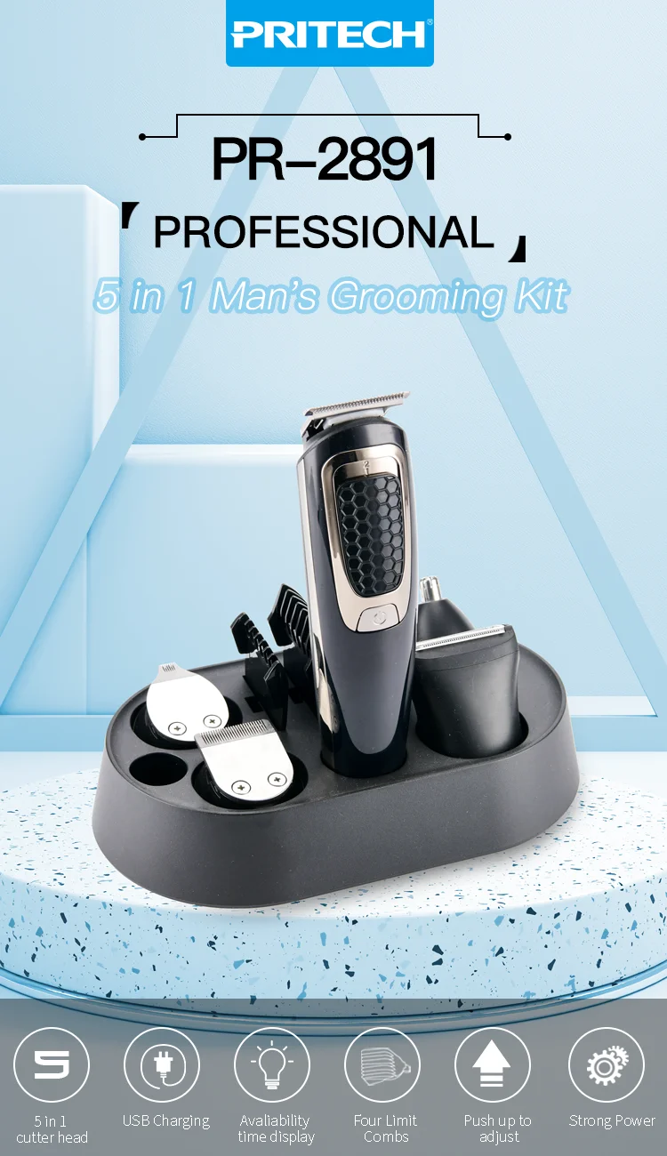 PRITECH 5IN 1 Electric Hair Clipper Trimmer Razor Shaver Beard Men Shaving Machine Cutting Nose ...