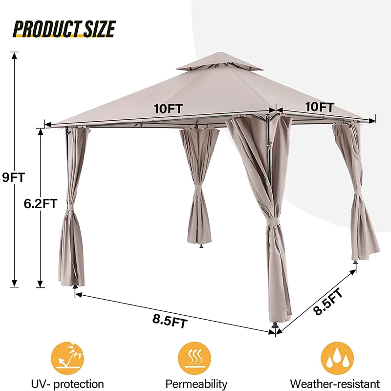 L 3x3 Ft Wholesale Cheap Roman Steel Waterproof Sunshade Garden Jardin ...