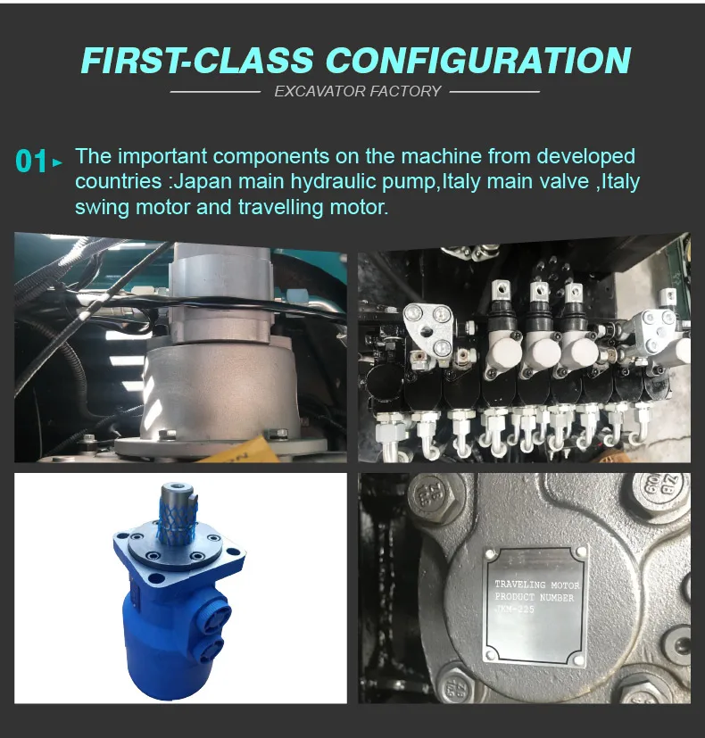 Crawler Excavator 1000kg Hydraulic Digging Wheel Excavator Machine with ...