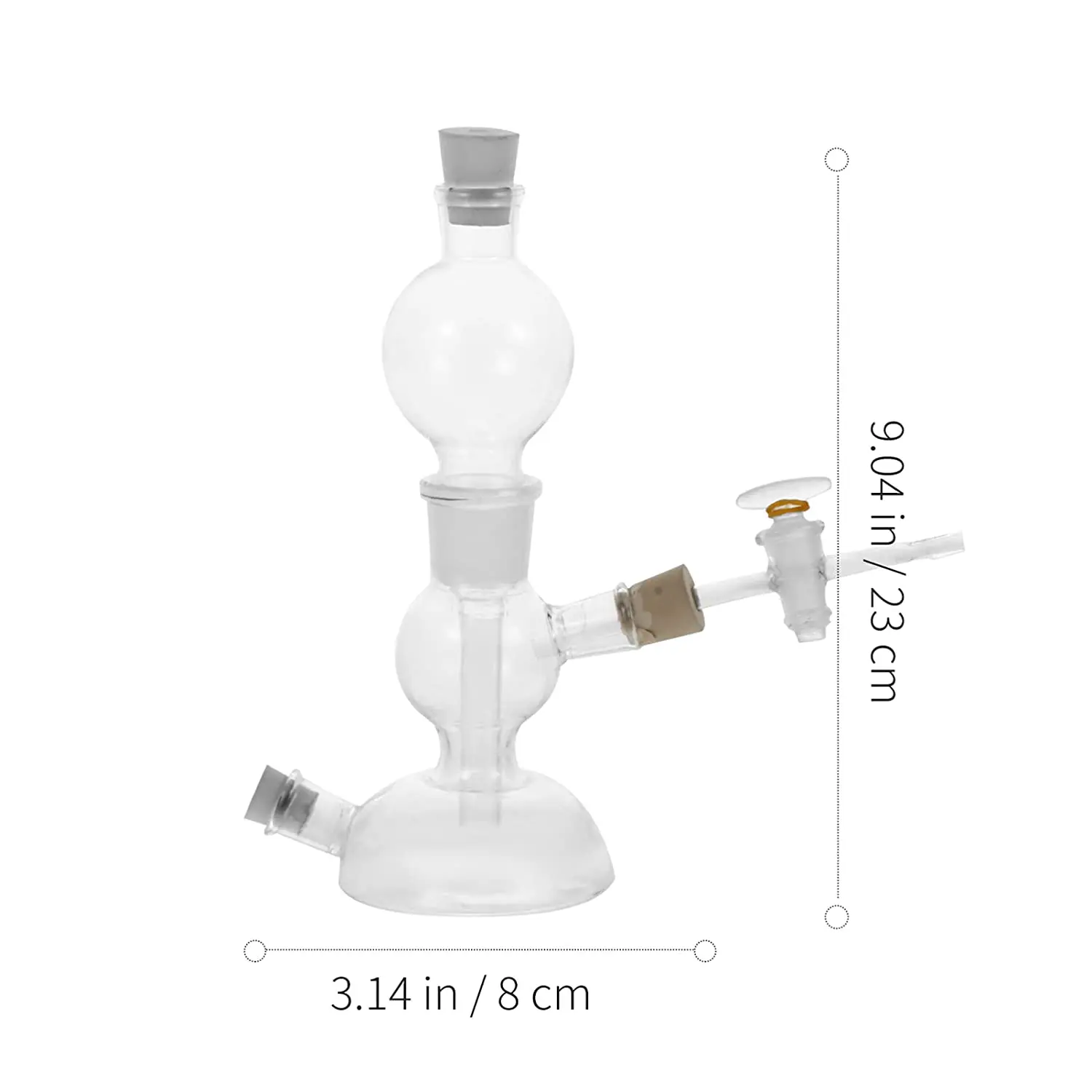 125ml Kipp Hydrogen Gas Generator Borosilicate Glass Kipps Apparatus ...