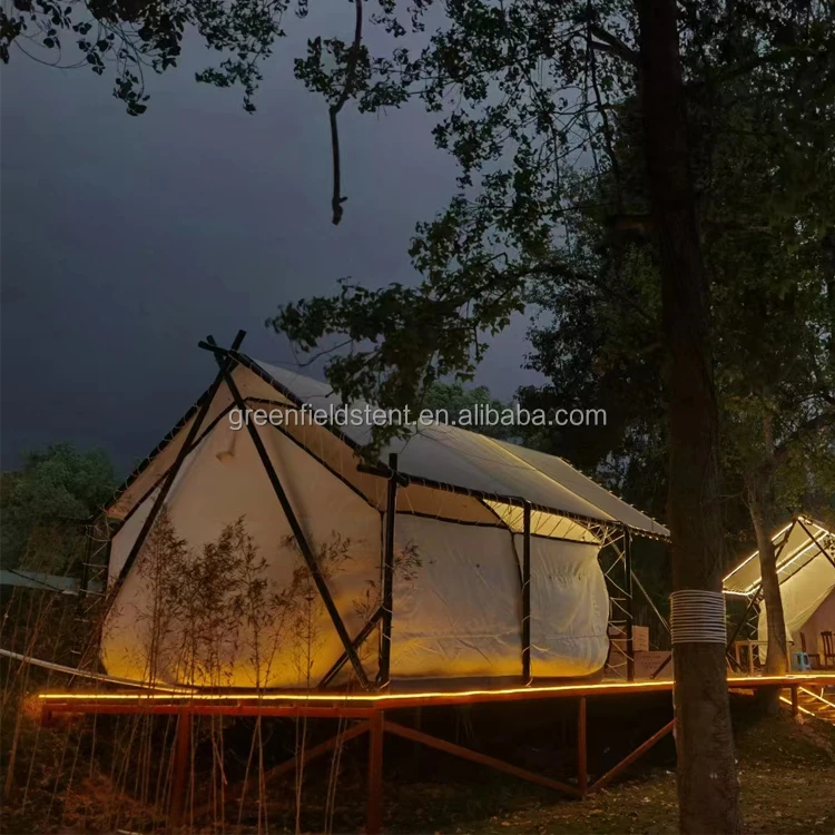 Triangle Prefab Wood House Glamping Hotel Resort Camping Tent - Buy Resort Camping Tent,Triangle ...