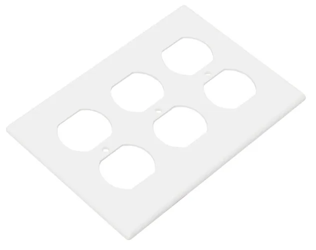 American Wallplate 3 Gang Duplex Receptacle Cover Round Plate Cover,Ul ...