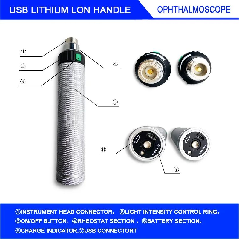 Professional Two Handles Ophthalmic Optical Retinoscope Optometry ...