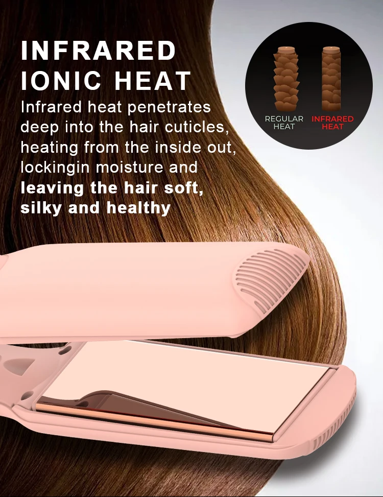 Professional MCH Hair Irons Infrared Technology Portable Electric Flat ...
