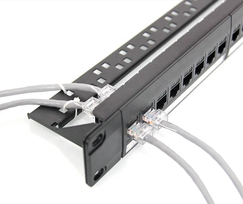 19-inch 1U Rack Mount CAT6/CAT5E/CAT6A Patch Panel 24/48 Ports