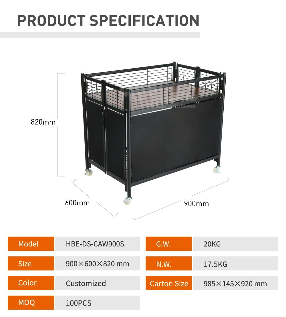 Commercial Steel Frame Supermarket Promotion Bins Grocery Foldable ...