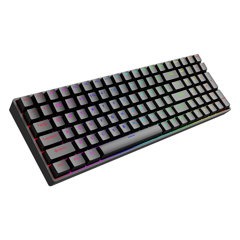 Rgb Glowing Computer Typewriter Game Teclado 100 Keys Mechanical Keyboard Injection Molded ...