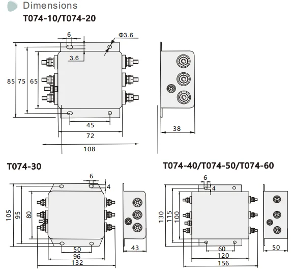 Siron T074 AC Power Line Filters - Reliable Three-Phase Solutions