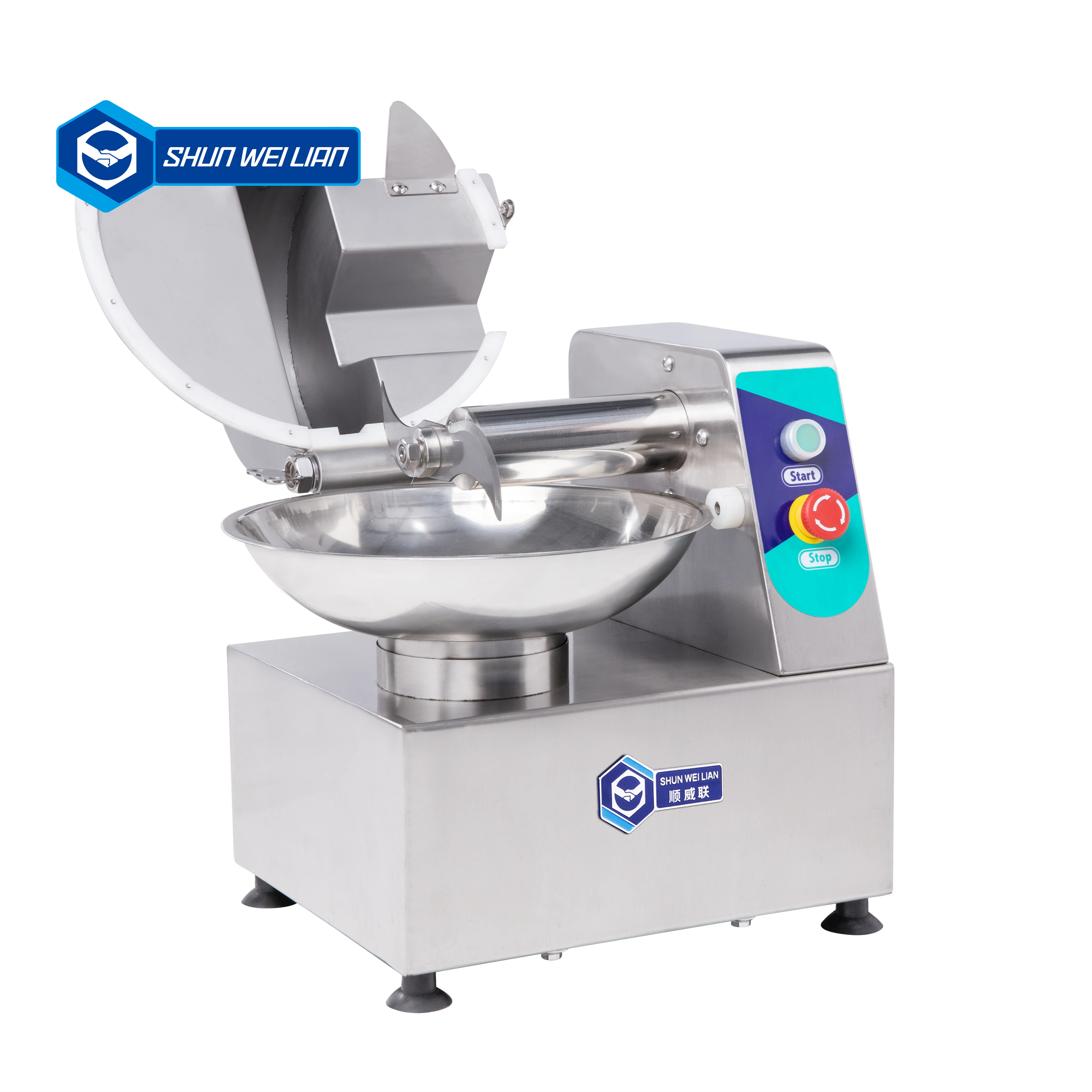 5l Stainless Steel Automatic Vacuum Meat Bowl Cutter /vacuum Meat ...