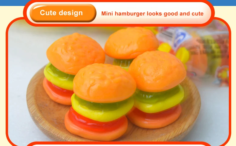 Wholesale Germany Brand Soft Candy Gummy Candy Hamburger Shaped Sweets ...