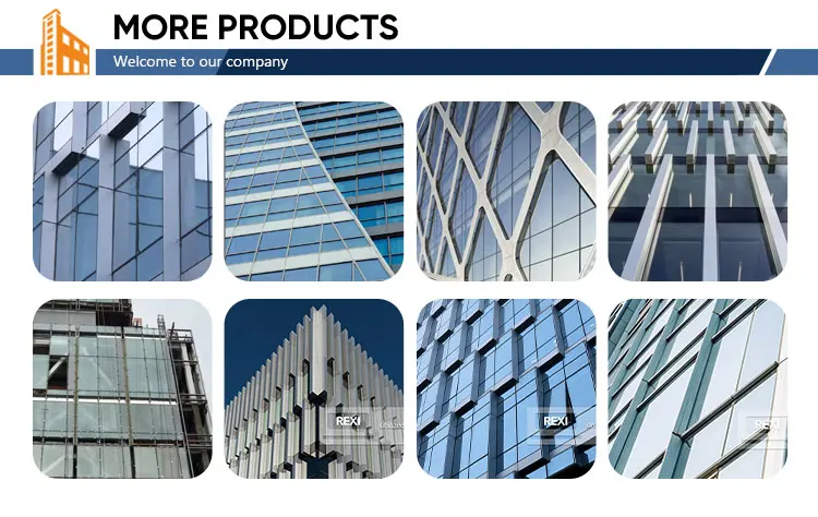 Aluminum Stick Built Frame Curtain Wall Unitized Facade System Building ...