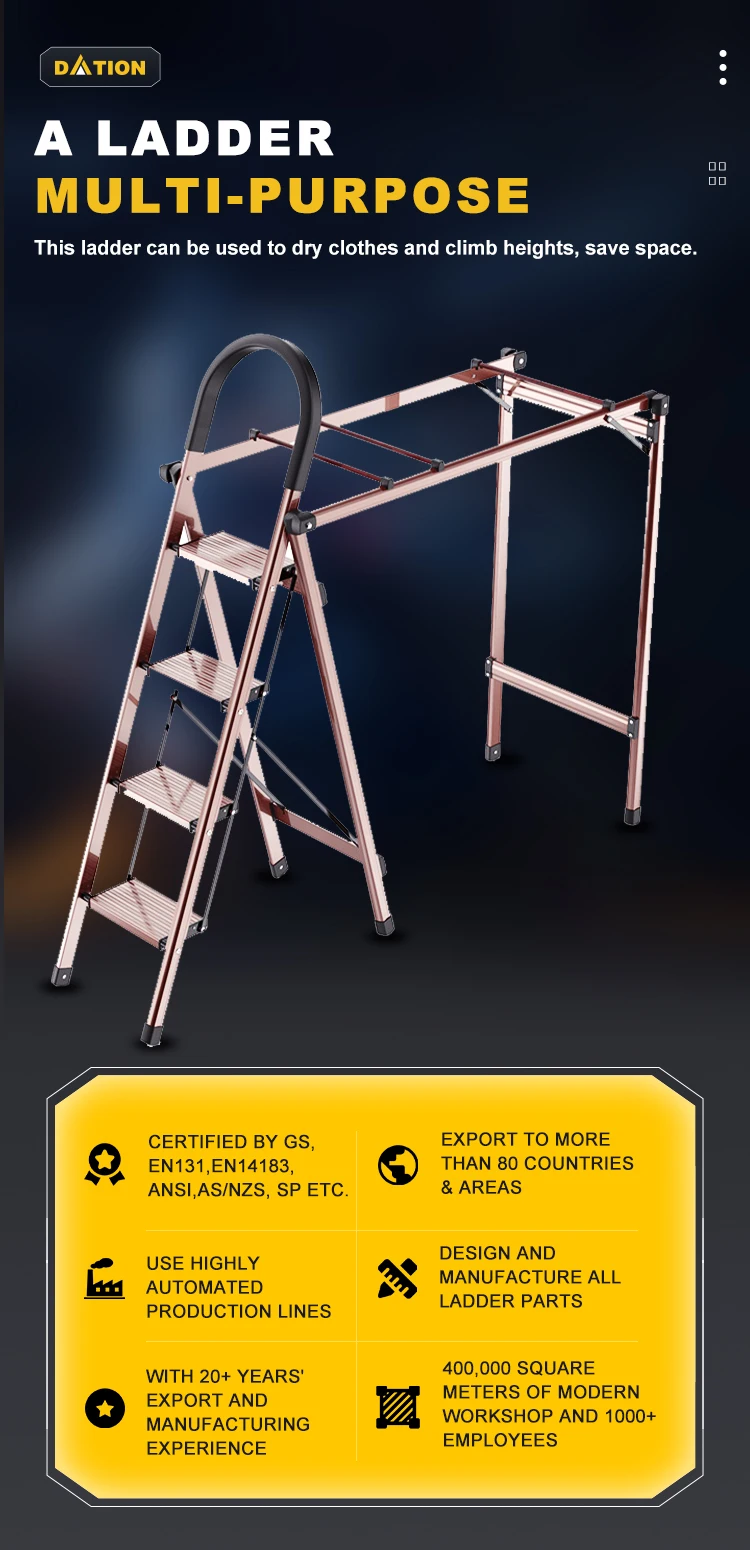 High Quality Aluminium Foldable Step Ladder Hang Out Series Ladder ...