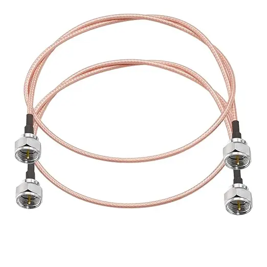 F Type Coax Cable 75ohm F Male Plug To F Male Plug Extension Assembly ...