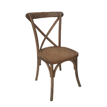 Wholesale Light Brown Vintage Stackable Cross Back Wood Dining Chairs ...