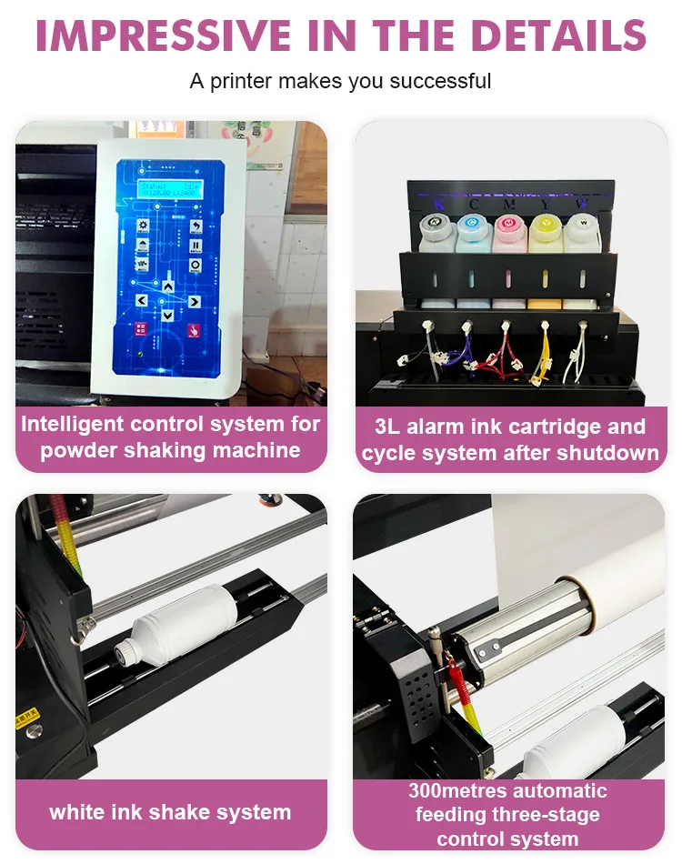 Automatic T-shirt Decal Printing Machine 605f I3200 Advanced 5 Heads ...