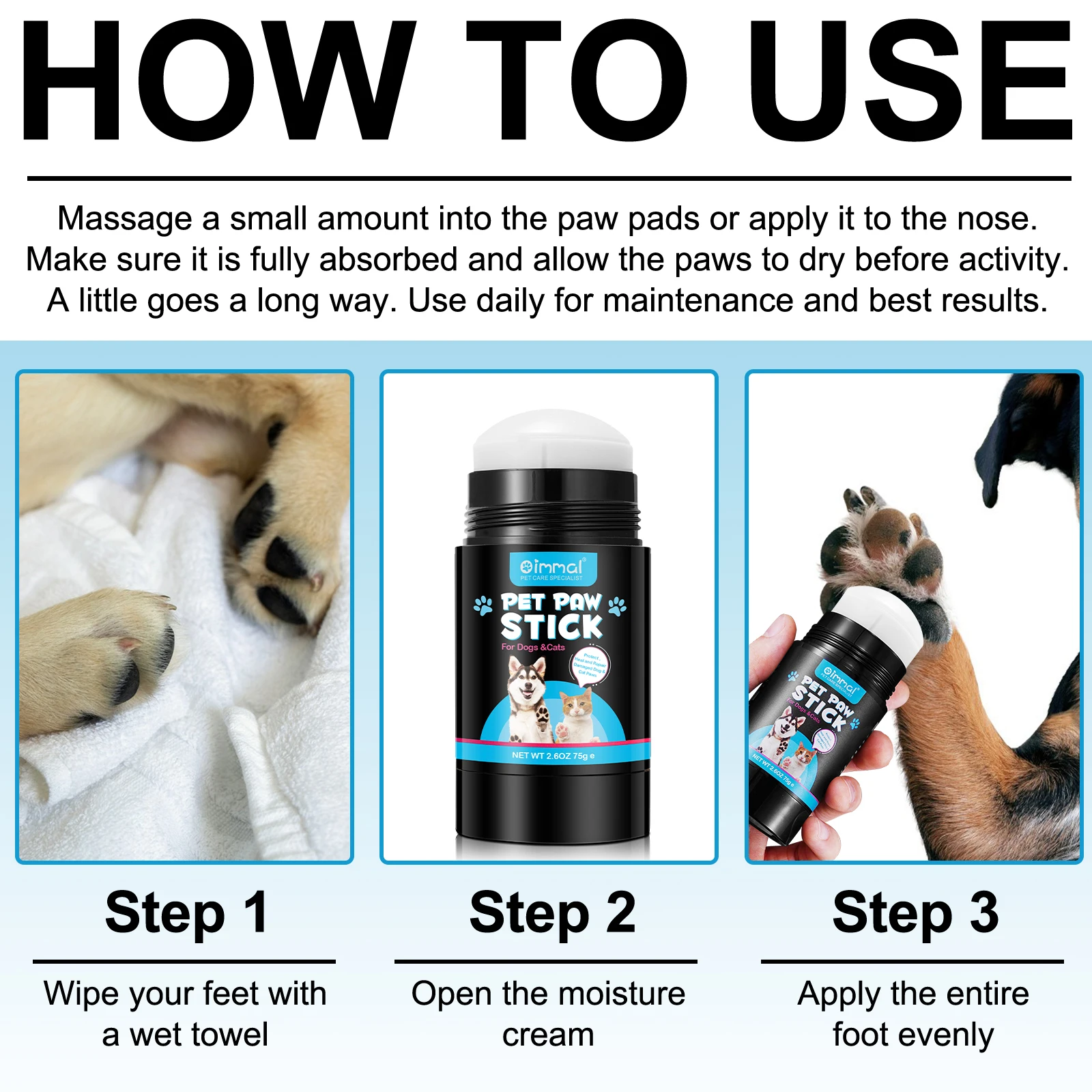 OIMMAL Pet Claw Balm Stick - Healing Paw Protection