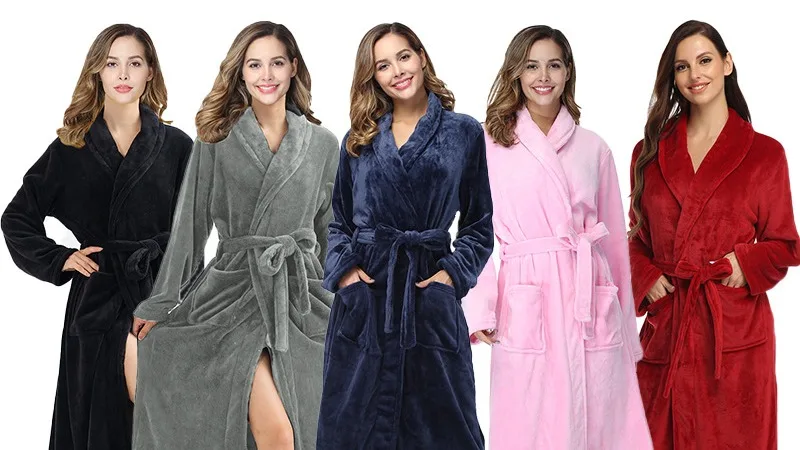 High Quality Custom 2023 Luxury Bath Robes Unisex Flannel Winter Fleece ...